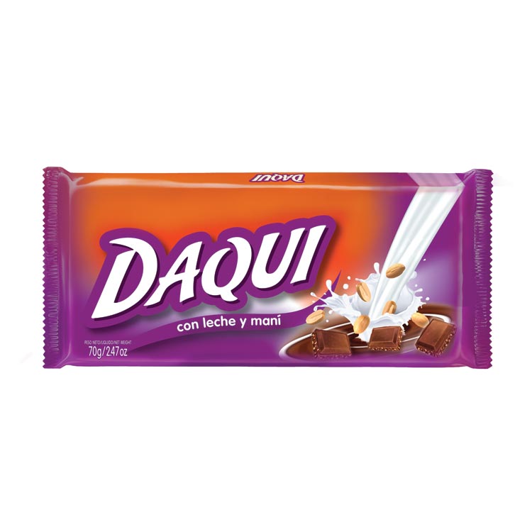 GEORGALOS CHOCOLATE DAQUI LECHE MANI 70G U.